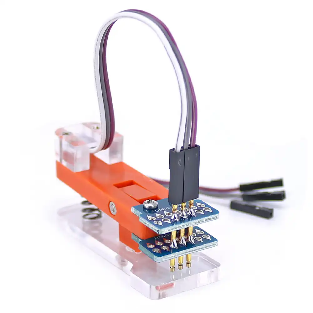 Programmer Module Test Tool PCB Test Fixture 1 * 6P Gold plated Probe ...