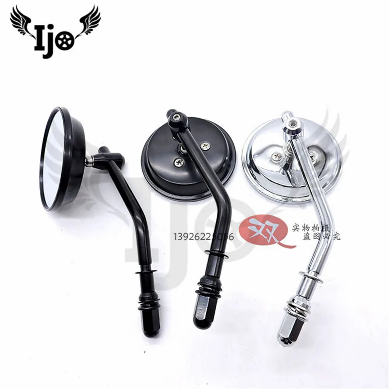 Mini Round Chrome Motorbike Rearview Mirror For Harley Motorcycle ...
