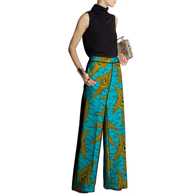 African Fashion Women Pants Loose Design African Clothes Wide Leg Pants