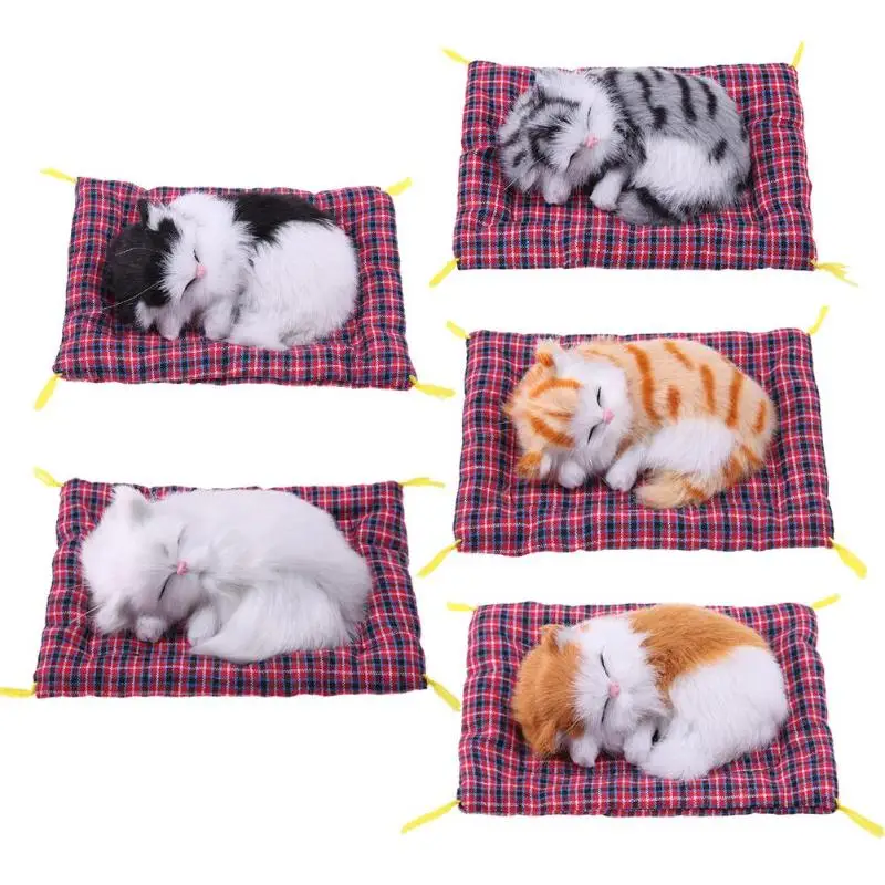 New Children Sleeping Cat Toy Cute Simulation Plush Sleeping Cat ...