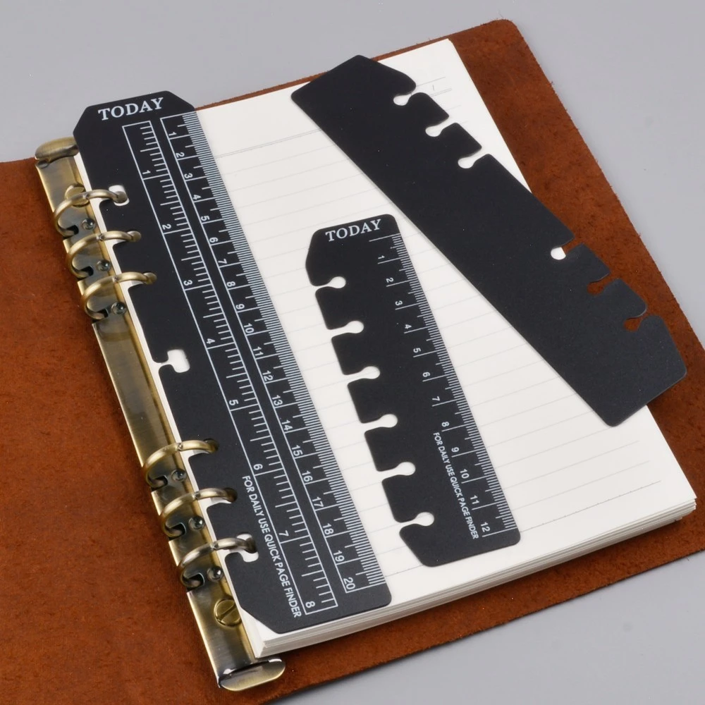 Bookmark Ruler For Rings Notebook 6 Hole A5 Personal Size Elastic ...