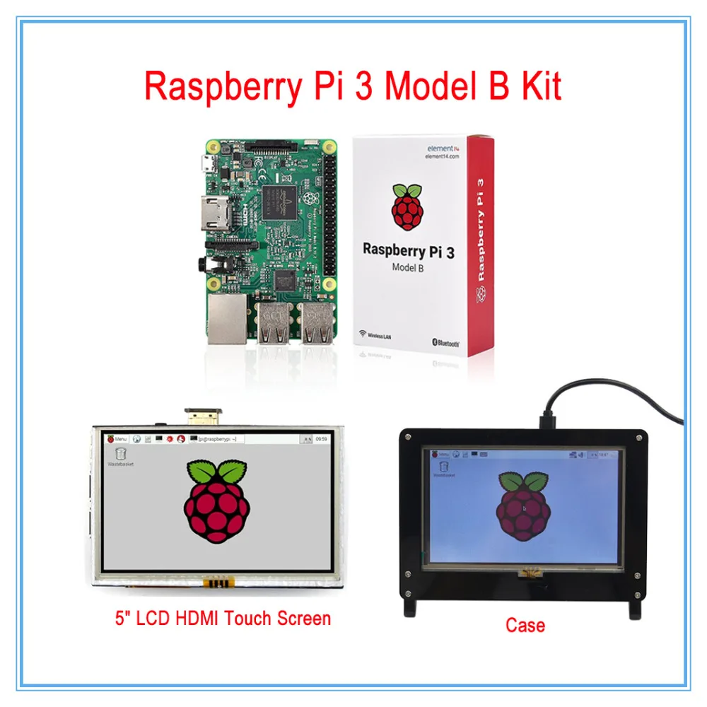 Raspberry Pi 3 Kit / 5 Inch LCD HDMI USB Touch Screen Display TFT LCD ...