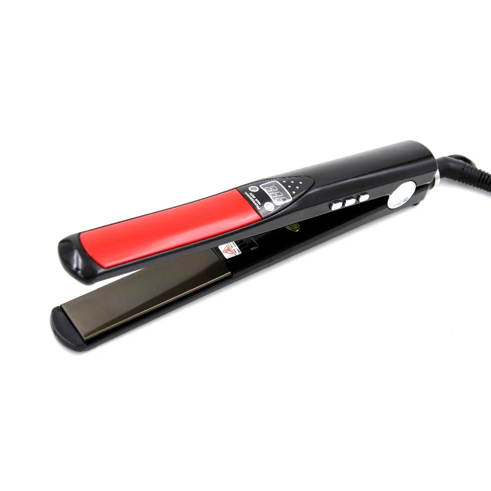 Lcd Display Titanium Plates Flat Iron Straightening Irons Styling Tools