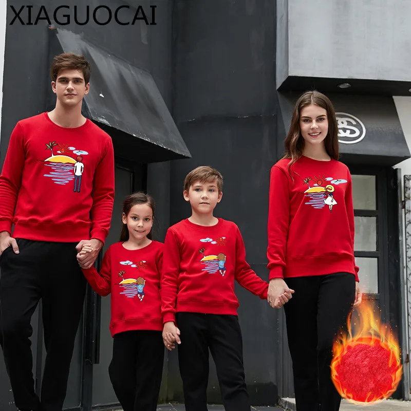 Winter Family Matching Outfits Father Mother children Sweater Thicker ...