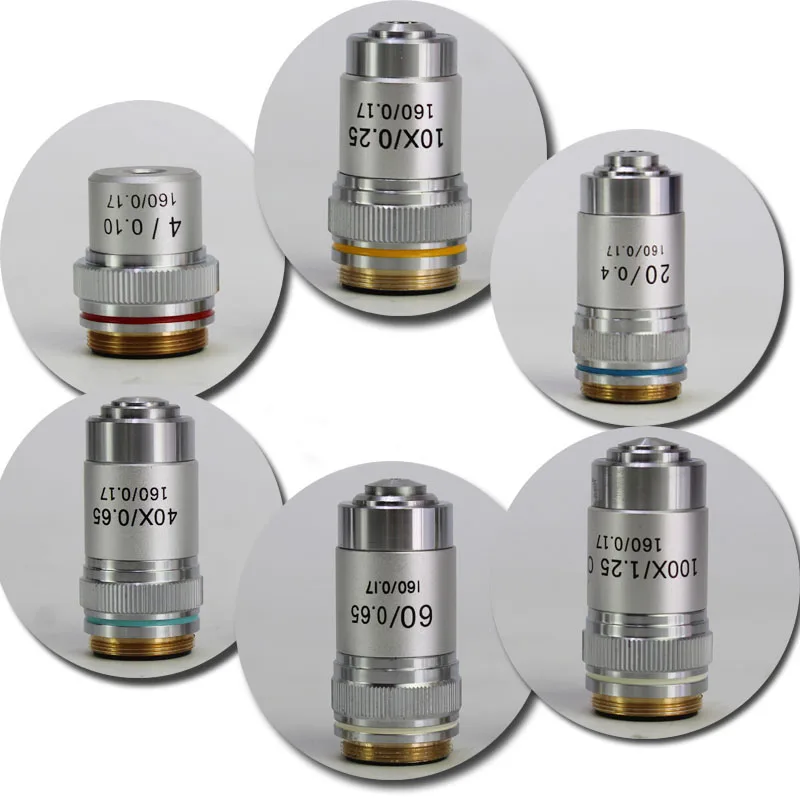 Biomicroscópio biológico, sistema achromático de microscópio, lente ...