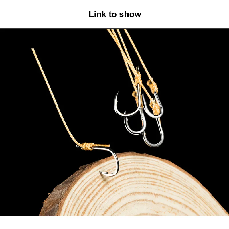 מוצר - 1pcs line string hook 5#-13#Fish Hooks Fishing Tackle 5 Swivel ...