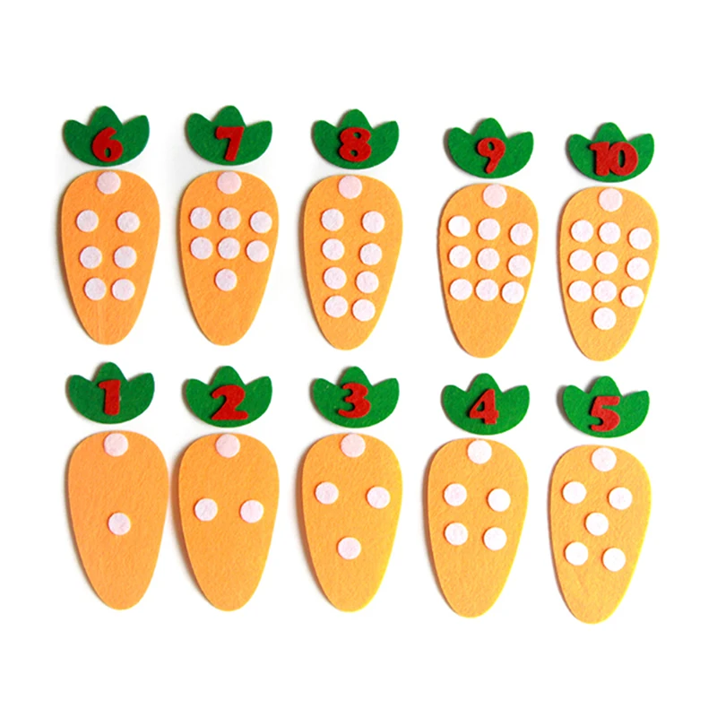 Kindergarten Carrot Points Number Matching Game Montessori Teaching ...