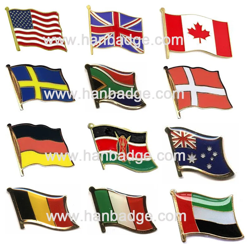 Custom Flag Pins Customized Country Pins Badges Custom Lapel Pins ...