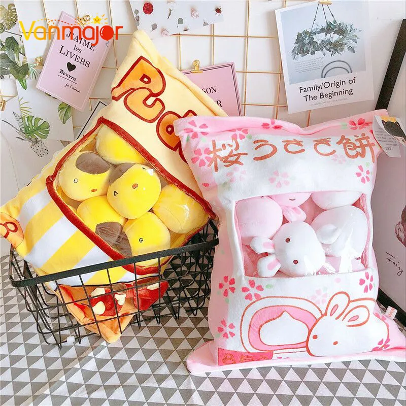 Japanese Cherry Rabbit Big Bag Cherry Blossom Pillow Small Rabbit Cake ...