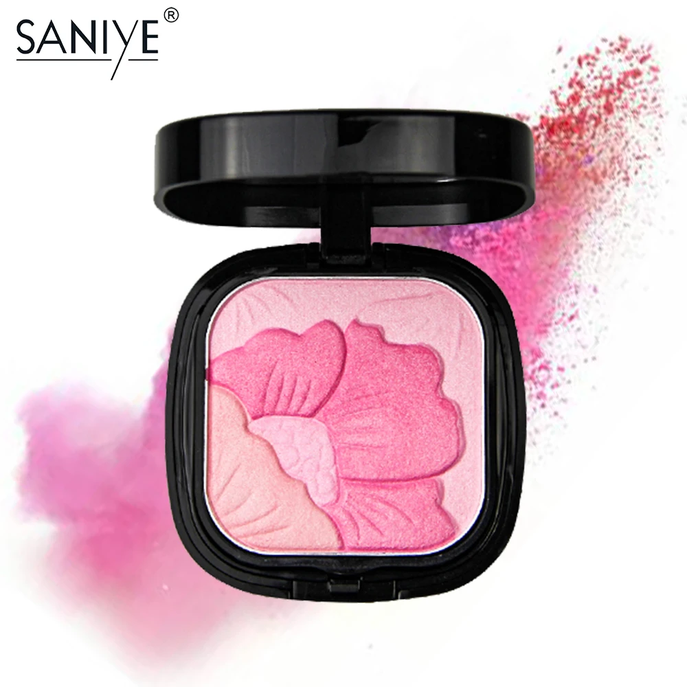 SANIYE Maquillaje facial rubor rojo perla mate colorete 3 colores ...