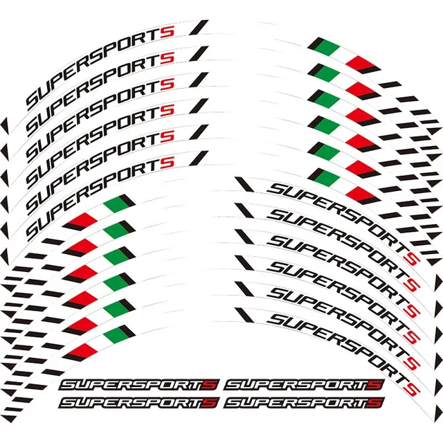 High quality Motorcycle Wheel Sticker Decal Reflective Rim Bike ...