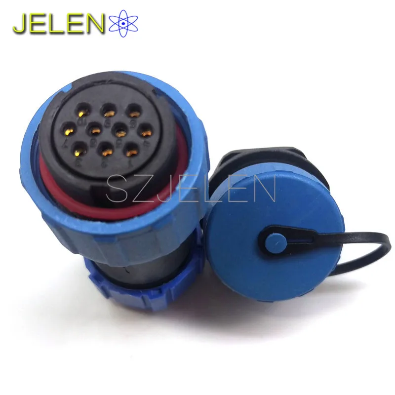 SP2110/S, Female connector, male socket 12 pin,waterproof connector 12 ...