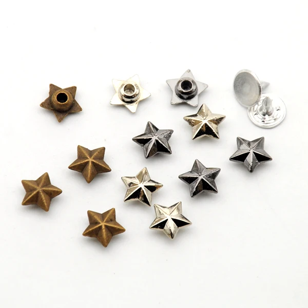 Diy 300sets/lot 9mm Zinc Alloy Metal Rivets Star Jeans Button Rivets ...