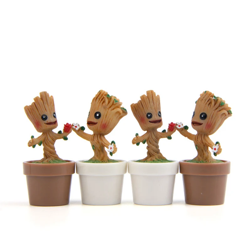 Maceta de Groot para bebé figura acción Pop Galaxy Groot miniaturas ...