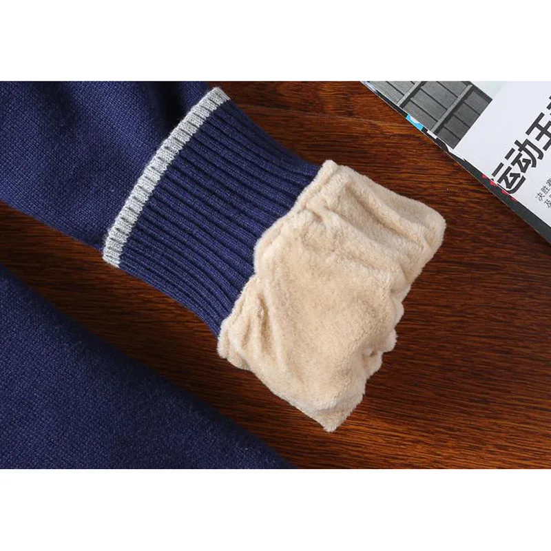 Мужской свитер плюс бархат зимний Корейский Стиль Тренд v-образный ...