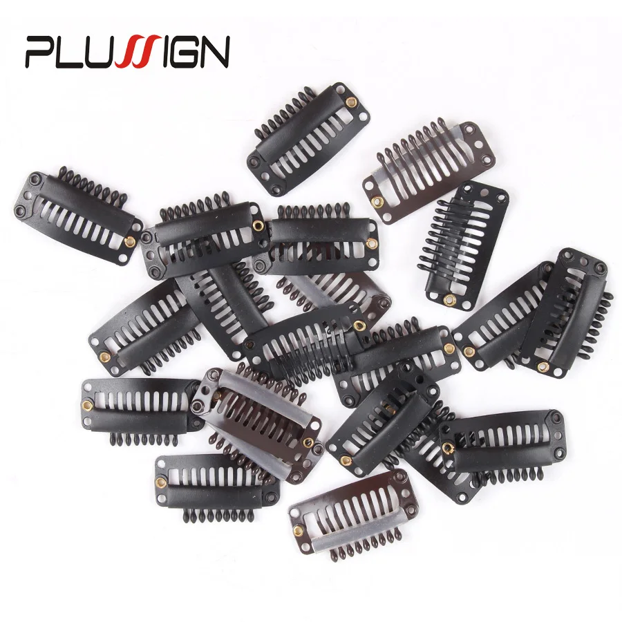 Plussign Comfortable Wig Clips Beige Black Brown U/Wire Shape 32mm 30 ...