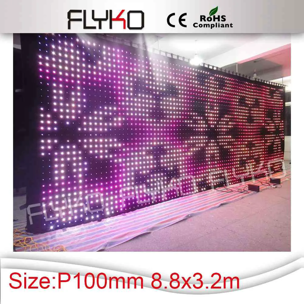 p10 indoor full color led display flexible LED video curtain screen ...