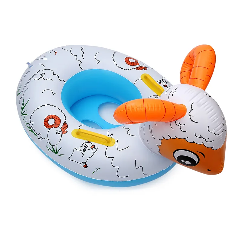 Cartoon Sheep Children Inflatable Boat Water Ride Lake Pool Float Raft ...