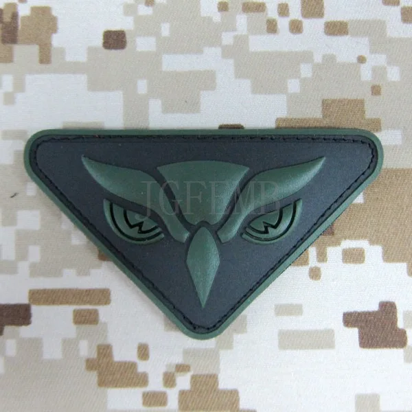 Green The owl Hawk Eye Military Tactical Morale 3D PVC Patch Badges PB652|badge keychain|badge ...