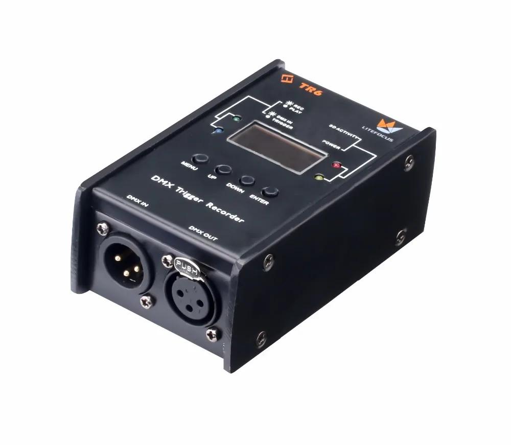 DMXบันทึก1จักรวาลรวม6ทริกเกอร์เหตุการณ์DMX 512โปรโตคอลจอแสดงผลOLED ...