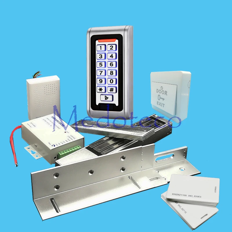 Full 600lbs 280KG magnetic Lock Door Kit Wood Door Access Control ...