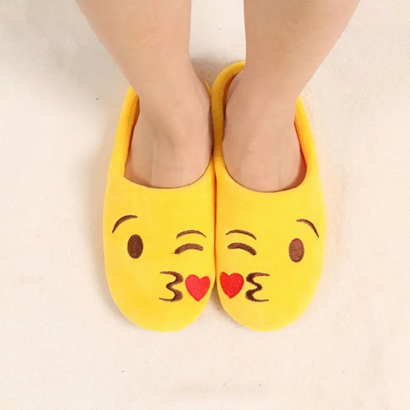 Winter Plush Slipper Cute Shoes Indoor Warm Emoji Slippers Smiley ...
