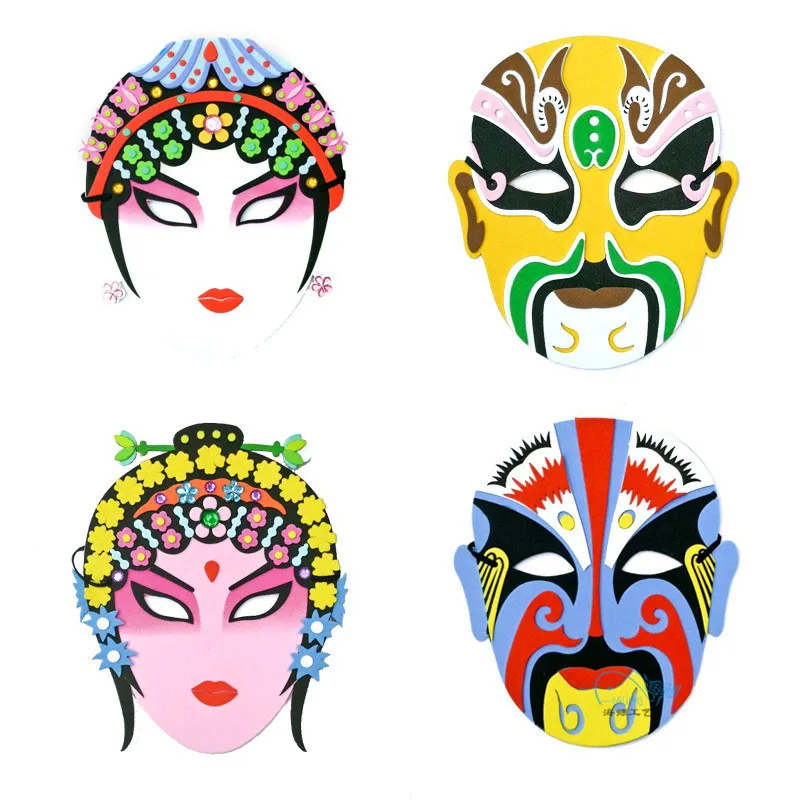EVA Mask Opera Peking Opera Princes Face Creative Fashion DIY Children ...