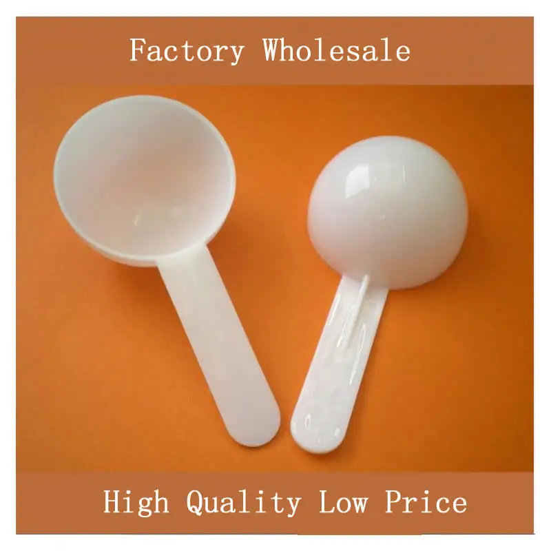 50pcs/lot 12.5g White Spoon 12.5 Gram Milk Powder Liquid Round-bottomed ...