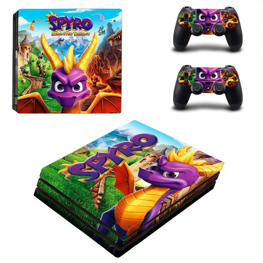 Spyro Skin Sticker for Sony PS4 Pro Console and Dualshock 4 Controllers ...