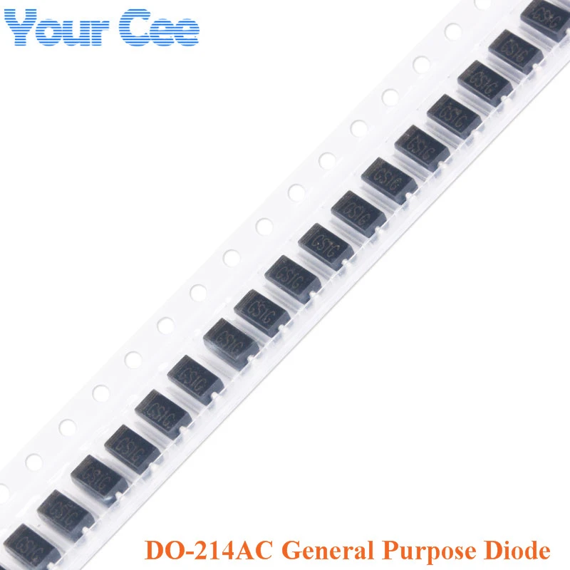 100pcs Sma Do-214ac Smd General Purpose Diode Gs1g M4 M7 S1g S1m S2m ...