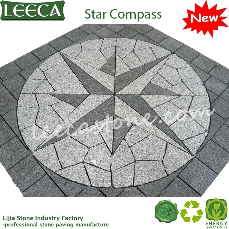 Star compass granite mesh paver stone|granite tomb stone|granite stone ...