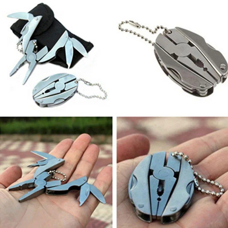 Outdoor Mini Folding Muilti functional Plier Clamp Keychain Outdoor ...