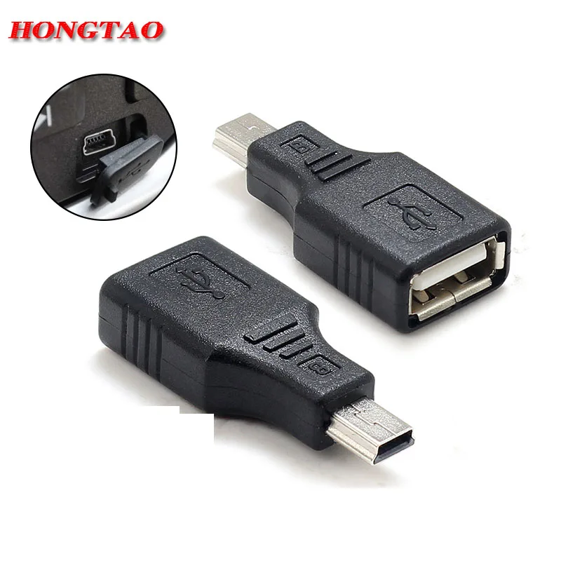 Mini USB USB 2.0 A Female To Micro / Mini USB B 5 Pin Male Plug OTG ...