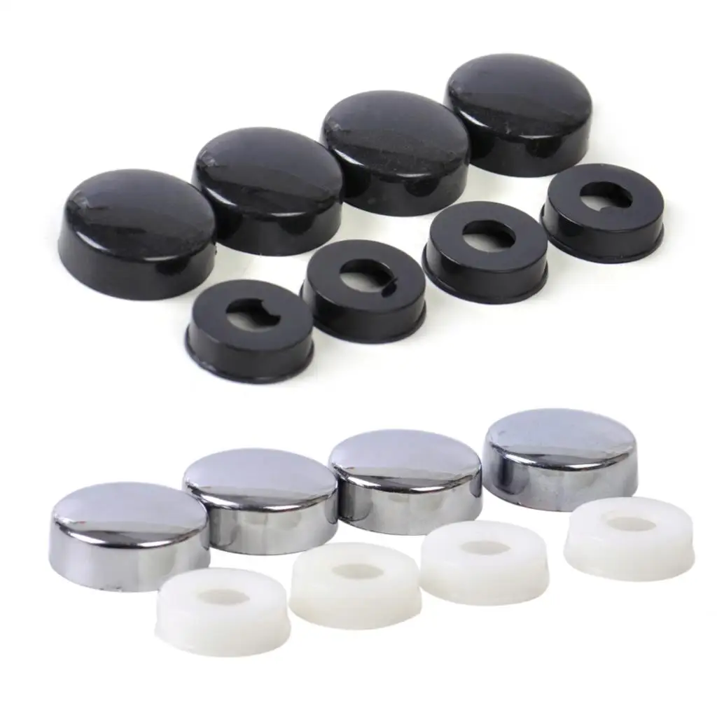 Dwcx Abs 4x Screw Nut Cap Bolt Cover Set Universal For Car Truck Motorcycle Security License