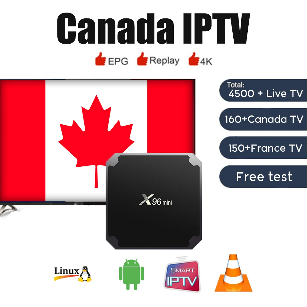 Canada IPTV box with 3/6/12 months IPTV subscription Italy UK USA ...