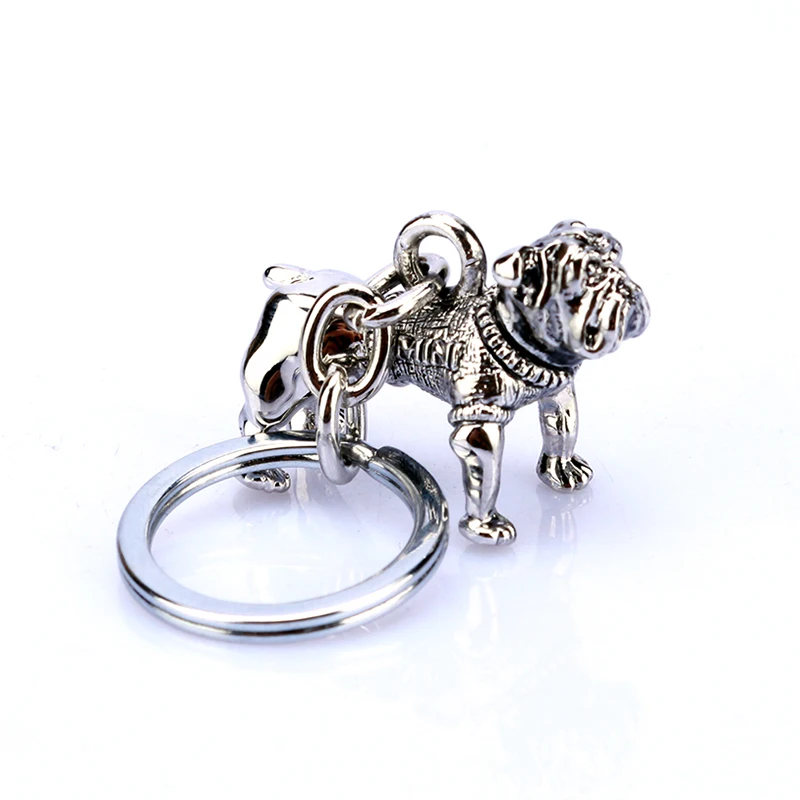 HOT sale 1Pc zinc alloy Bulldog key chain Fashion llaveros Bull Terrier ...