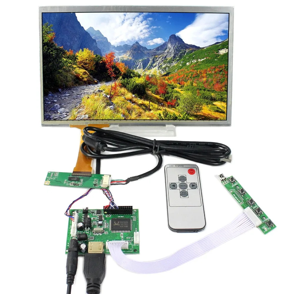 HDMI LCD Controller Board 10.1" 1366x768 LCD Screen With Capacitive ...