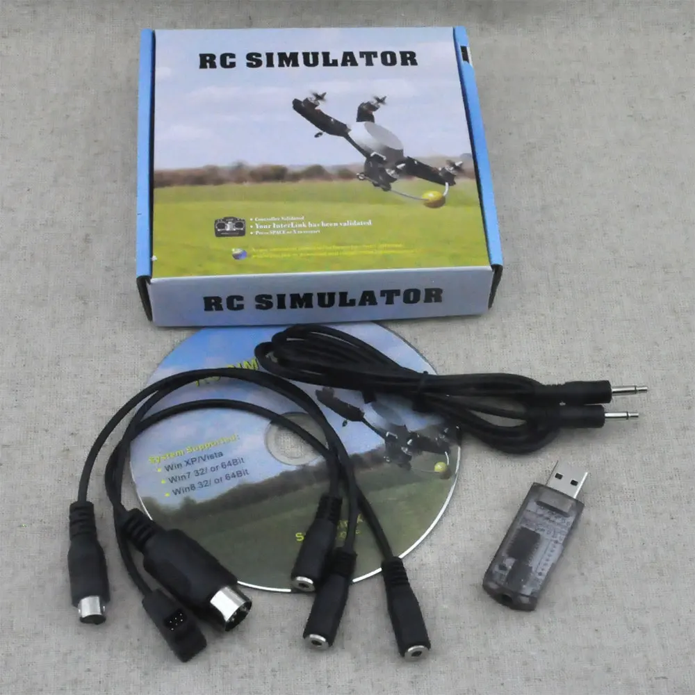 20in1 AIO RC Flight Simulator CD Software + Cable +USB Dongle for XTR ...