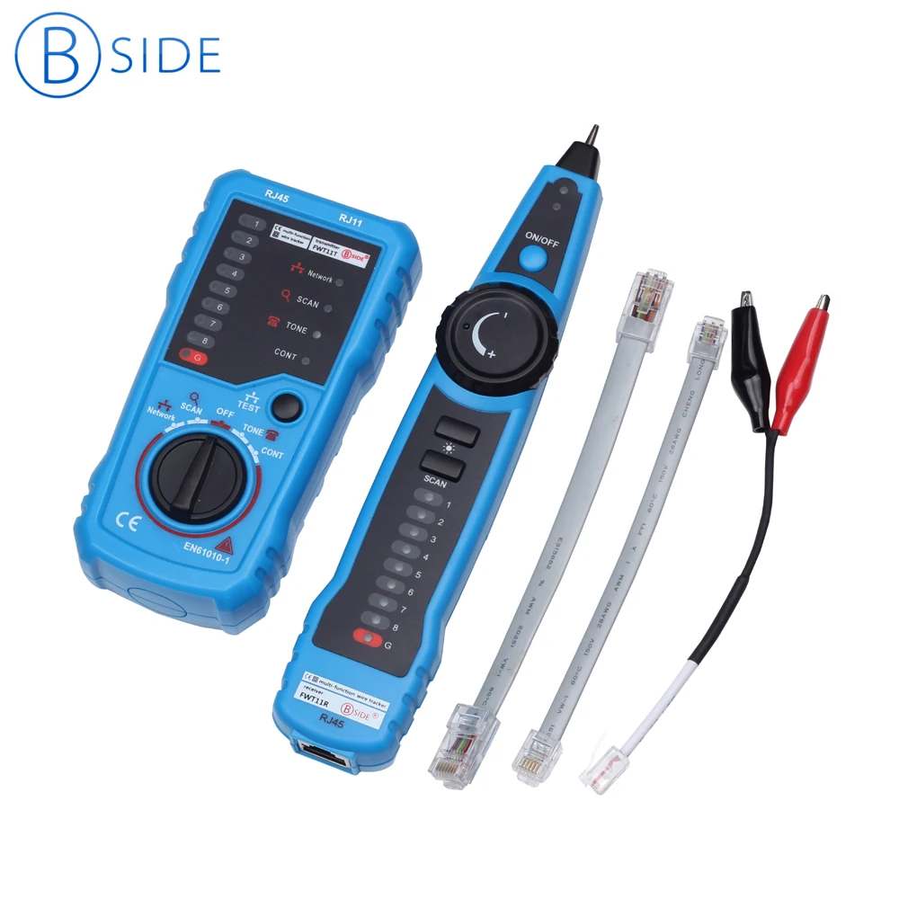 1 세트 Bside Fwt11 다기능 핸드 헬드 네트워크 케이블 Rj45 Rj11 Lan 이더넷 와이어 트래커 파인더 미터 전화선 테스터tester Metertester
