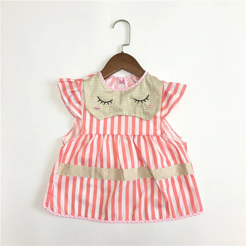 Baby Bibs Baby Girl Feeding Clothes Kindergarden Eating Clothes Striped ...