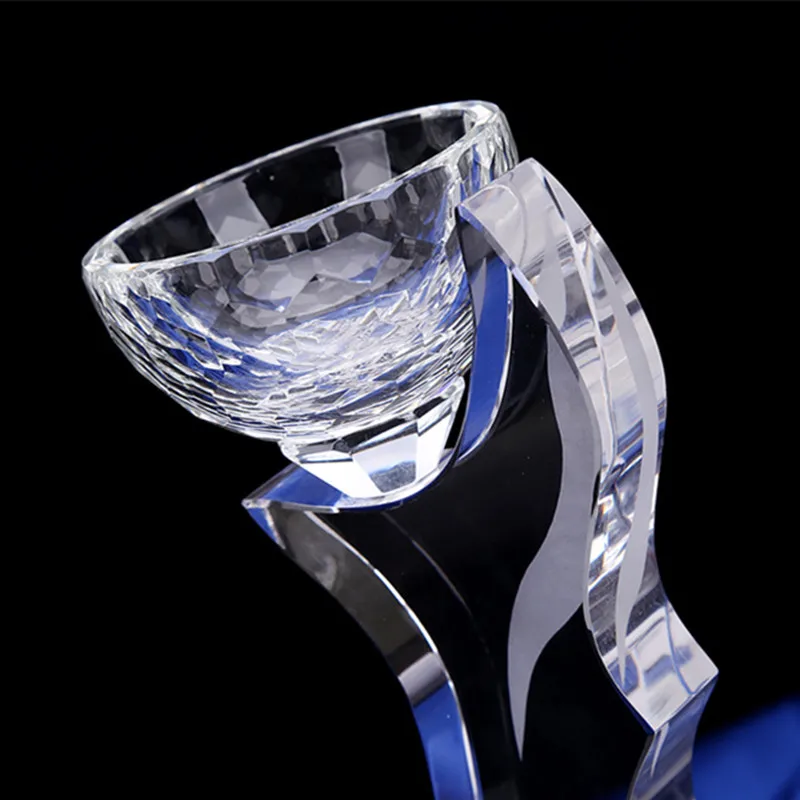CTCB0053 Crystal Trophy Free Engraved Glass Award Cup With a Bowl For ...