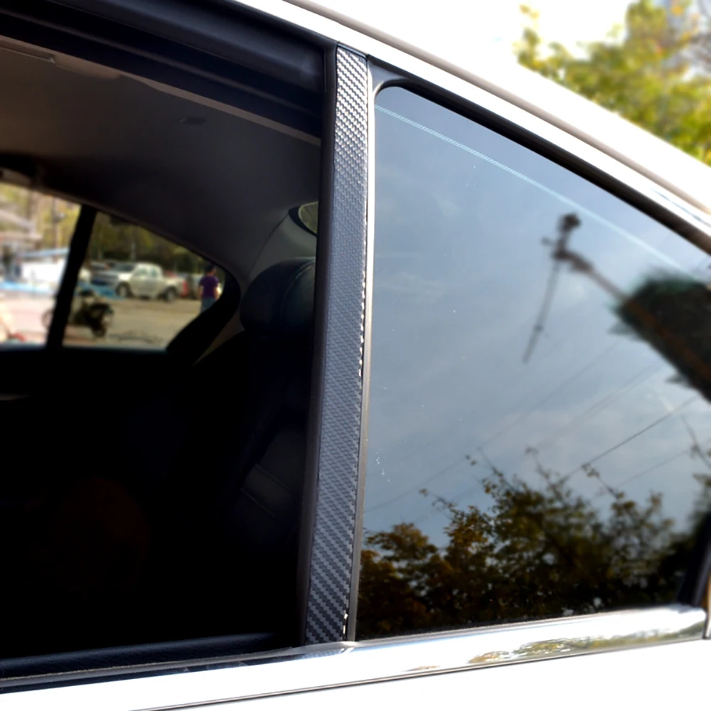 Auto Window Frame ABC Pillar Carbon Fiber Protection Film Car-styling ...