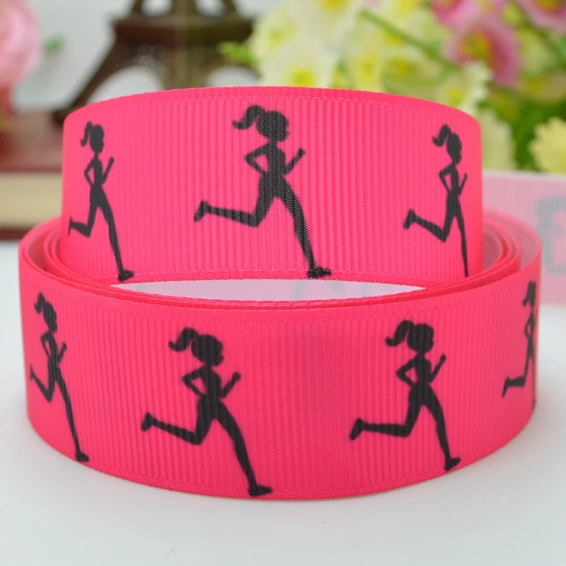 High quality new 22mm 7/8" Exercise Running girl running print black ...