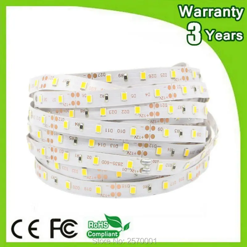 (4 unids/lote) 5M 300LEDs SMD3528 60 LEDs/m 2 años de garantía Epistar ...
