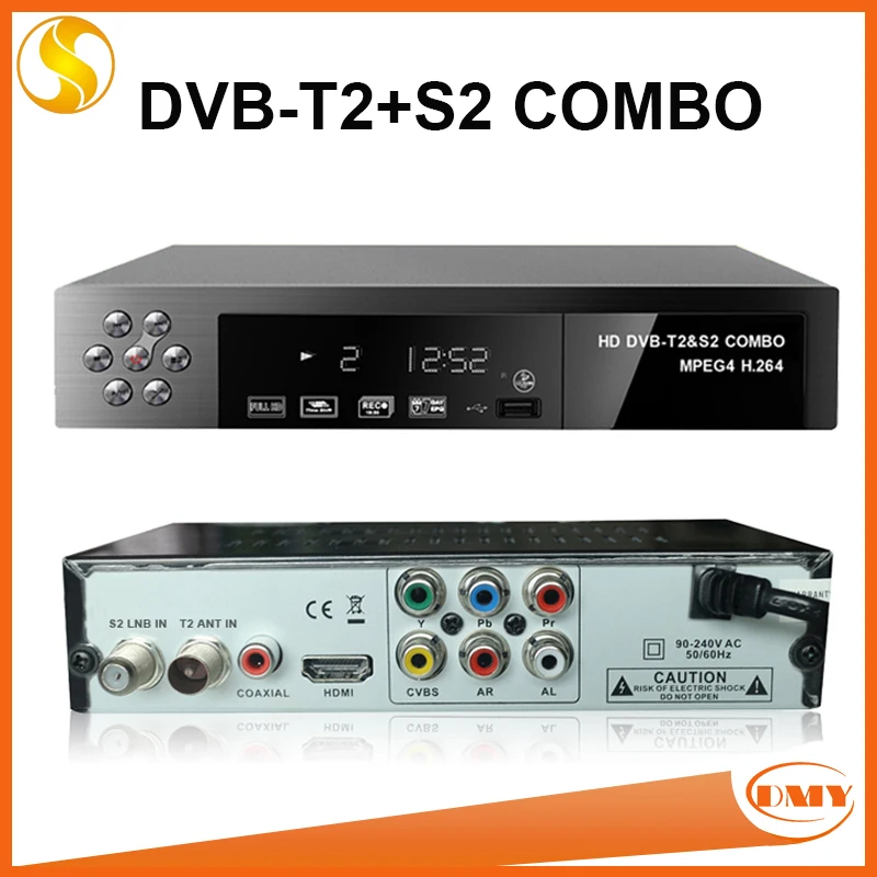 Digital Satellite Receiver Combo dvb t2 + S2 HD 1080P dvb t2 tv Box H ...