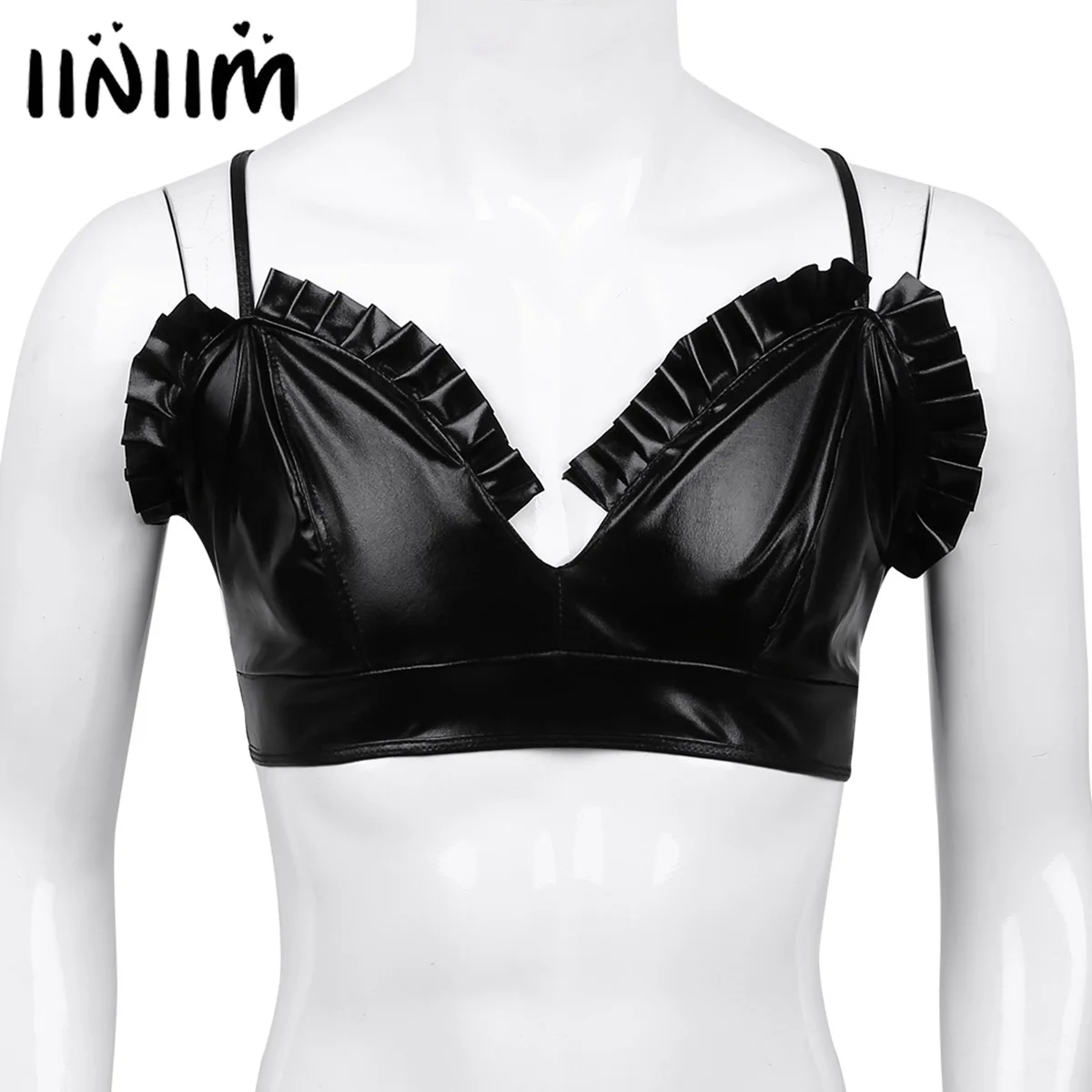 Mens Sissy Gay Lingerie Tank Undershirt Underwear Smooth Shiny Wire