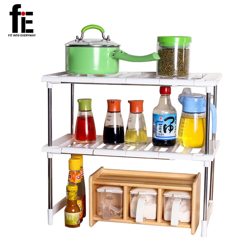 fiE Stainless Steel Adjustable Multifunctional Shelf Rack Standing Type ...
