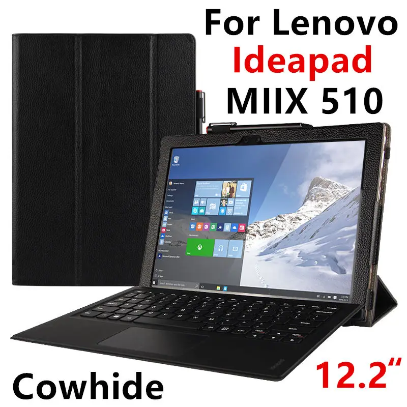 Case-Cowhide-For-Lenovo-Ideapad-Miix-510-Protective-Smart-cover-Genuine ...
