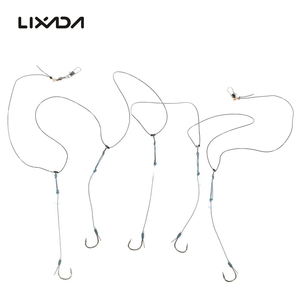 Lixada 120cm String Hook Barb Fishing Hooks Ocean Steel Fish Hook ...