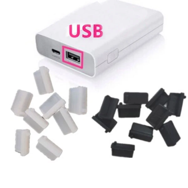 10-500pcs USB Hole Plug USB Dust Cover USB Master Dust Cap Silicone ...